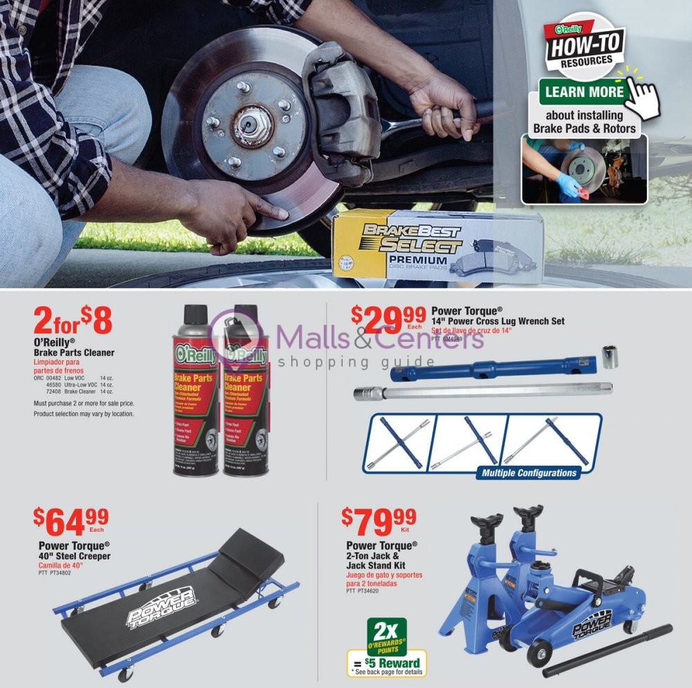 O'Reilly Auto Parts Weekly Ad - sales & flyers specials - MallsCenters