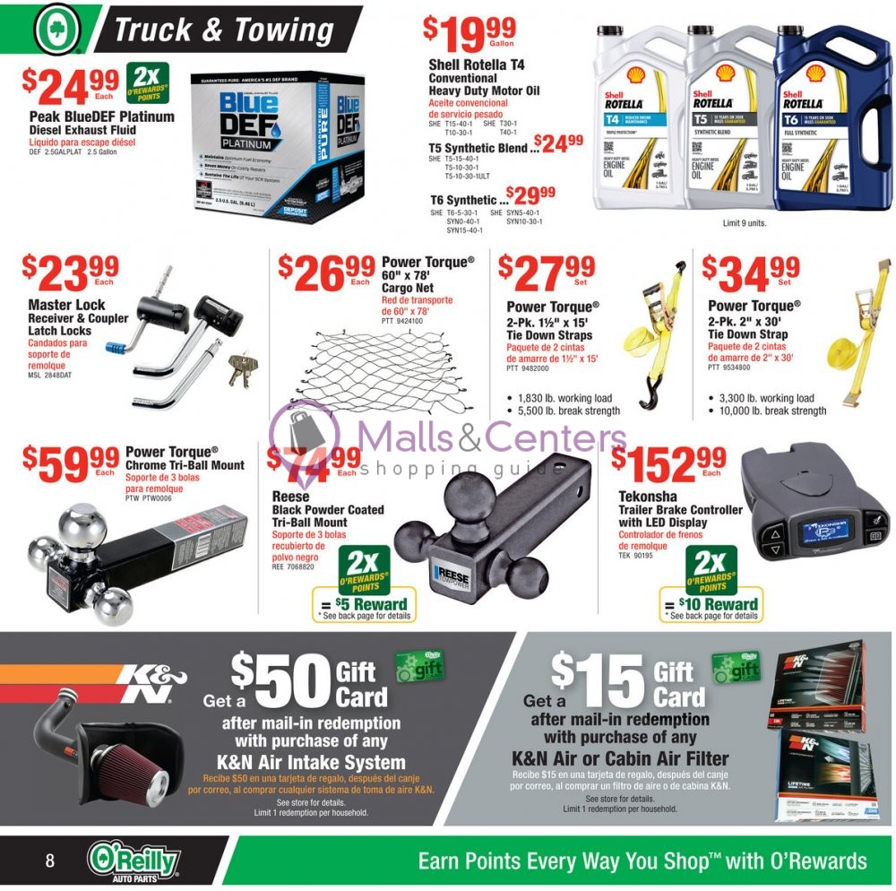 O'Reilly Auto Parts Weekly Ad - sales & flyers specials - MallsCenters