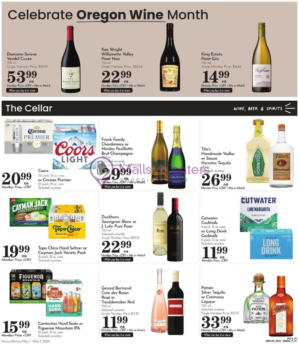 Pavilions Weekly ad valid from 05/01/2024 to 05/07/2024 - MallsCenters