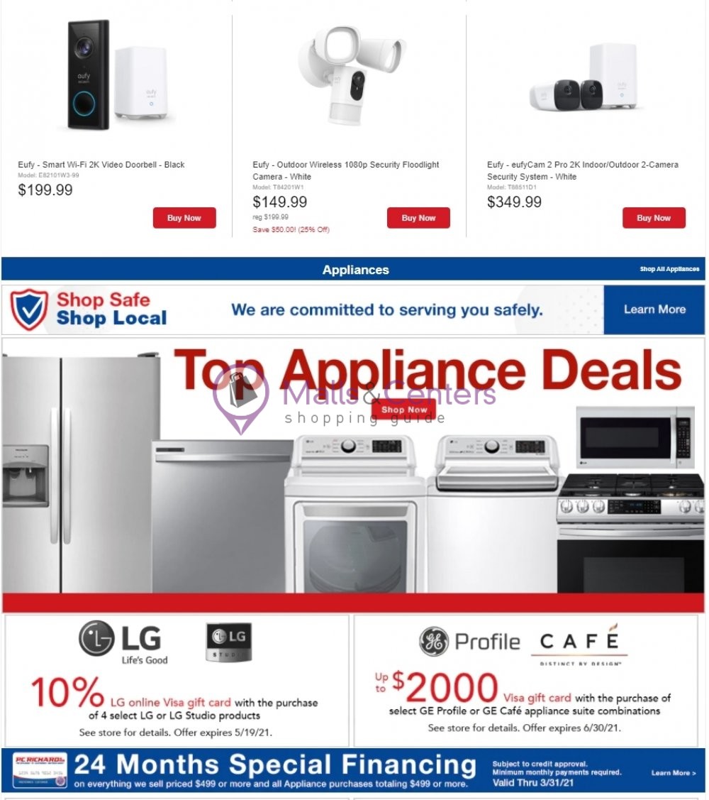 P.C. Richard & Son Weekly Ad - sales & flyers specials - MallsCenters