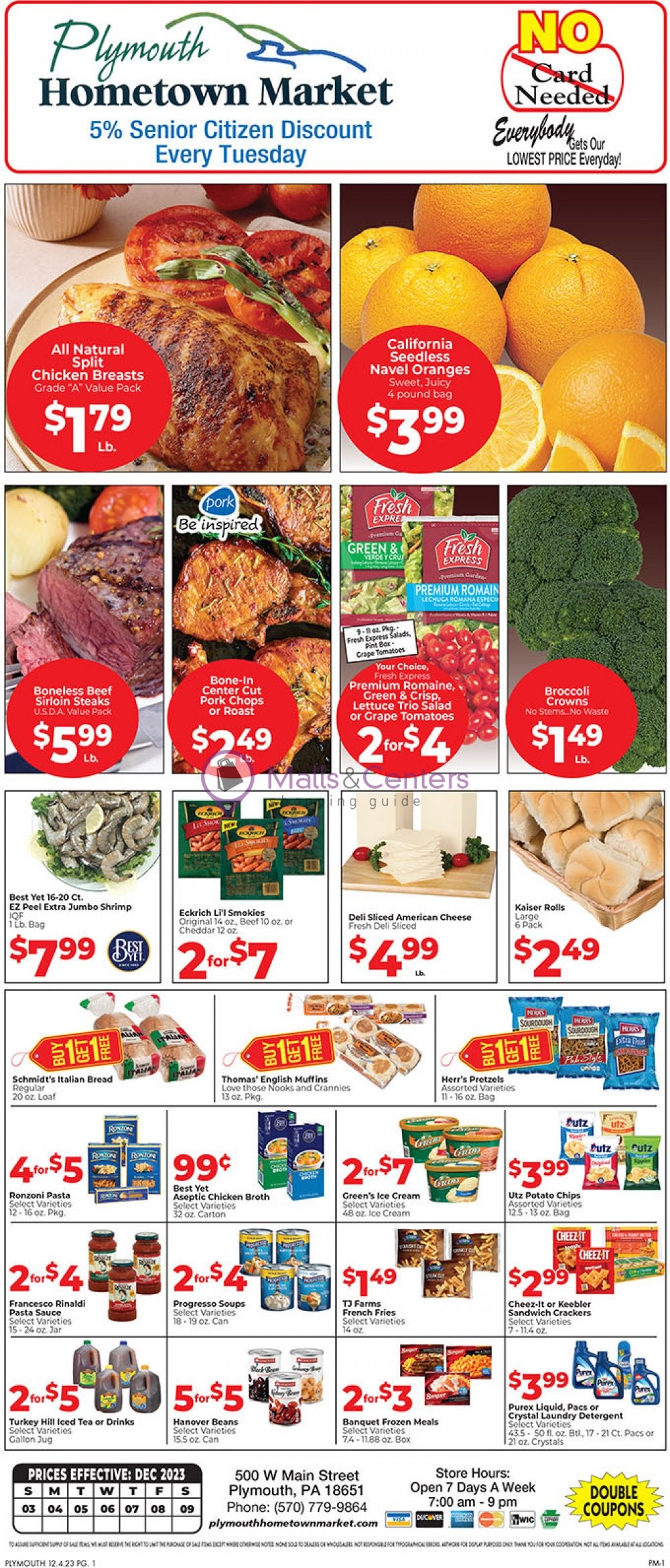 Plymouth Hometown Market Weekly Ad, from Sun, 12/3/2023 - sales ...