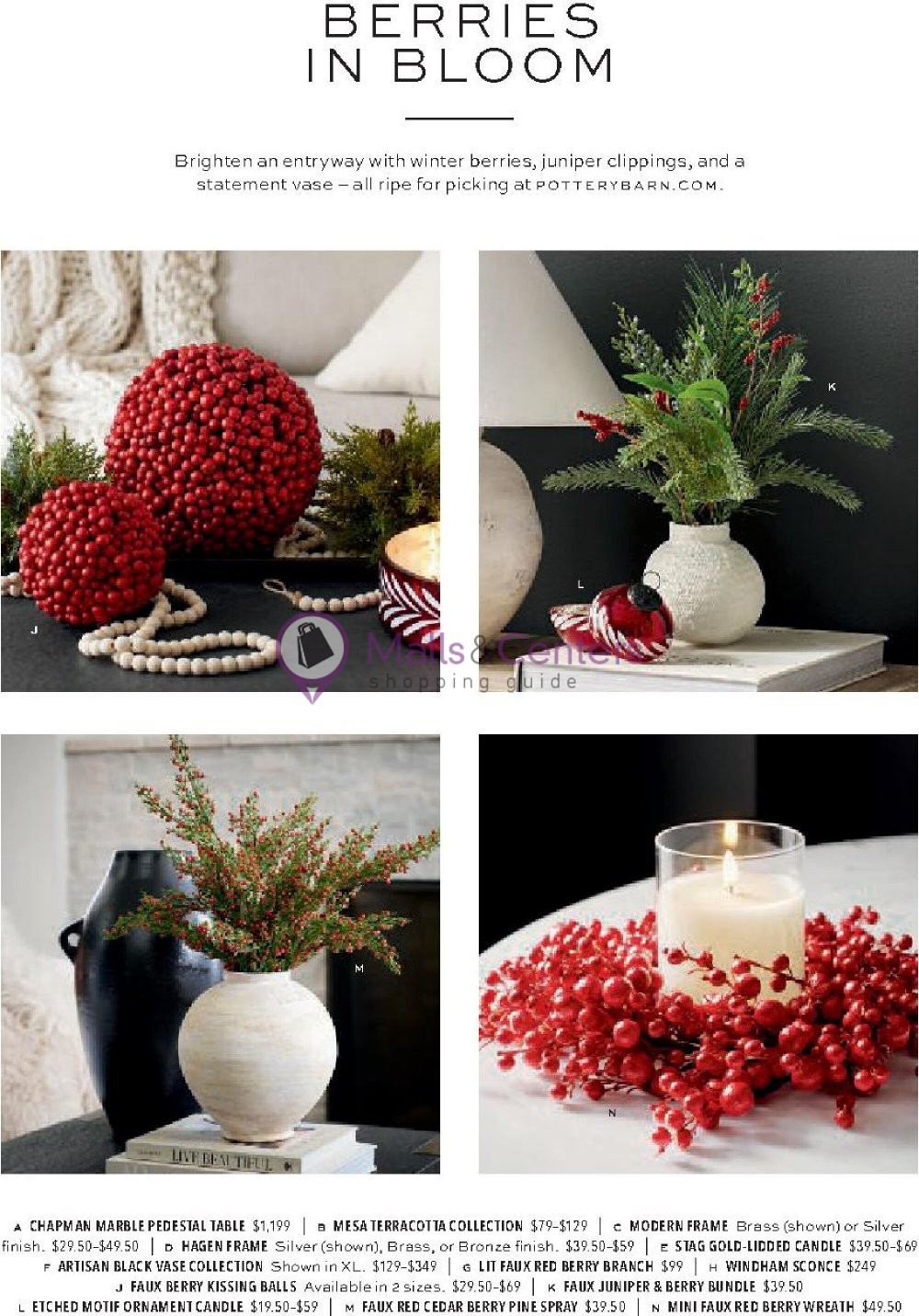 Pottery Barn Weekly Ad - sales & flyers specials - MallsCenters