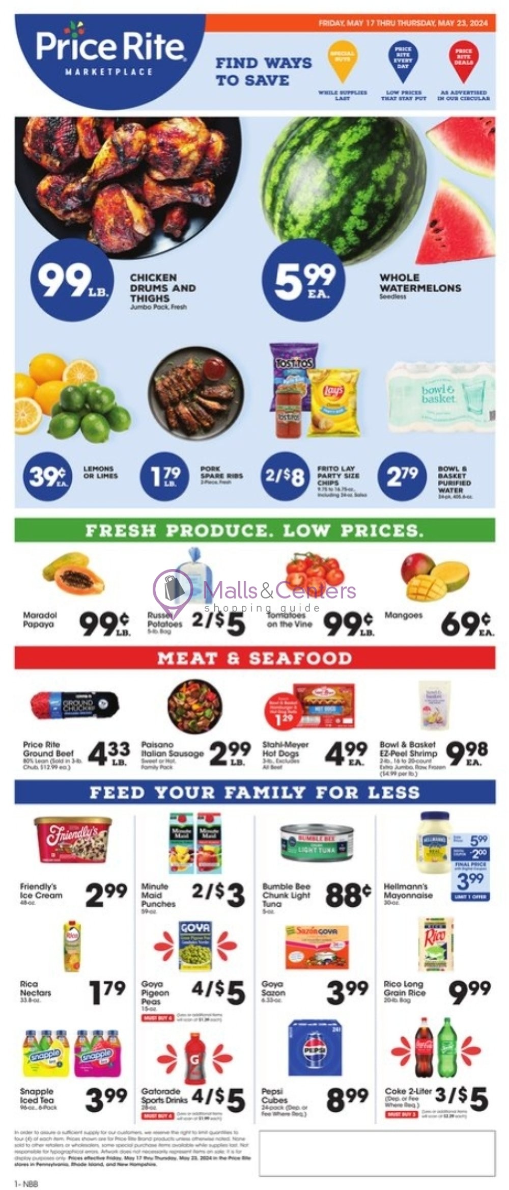 Price Rite Weekly ad valid from 05/17/2024 to 05/23/2024 - MallsCenters