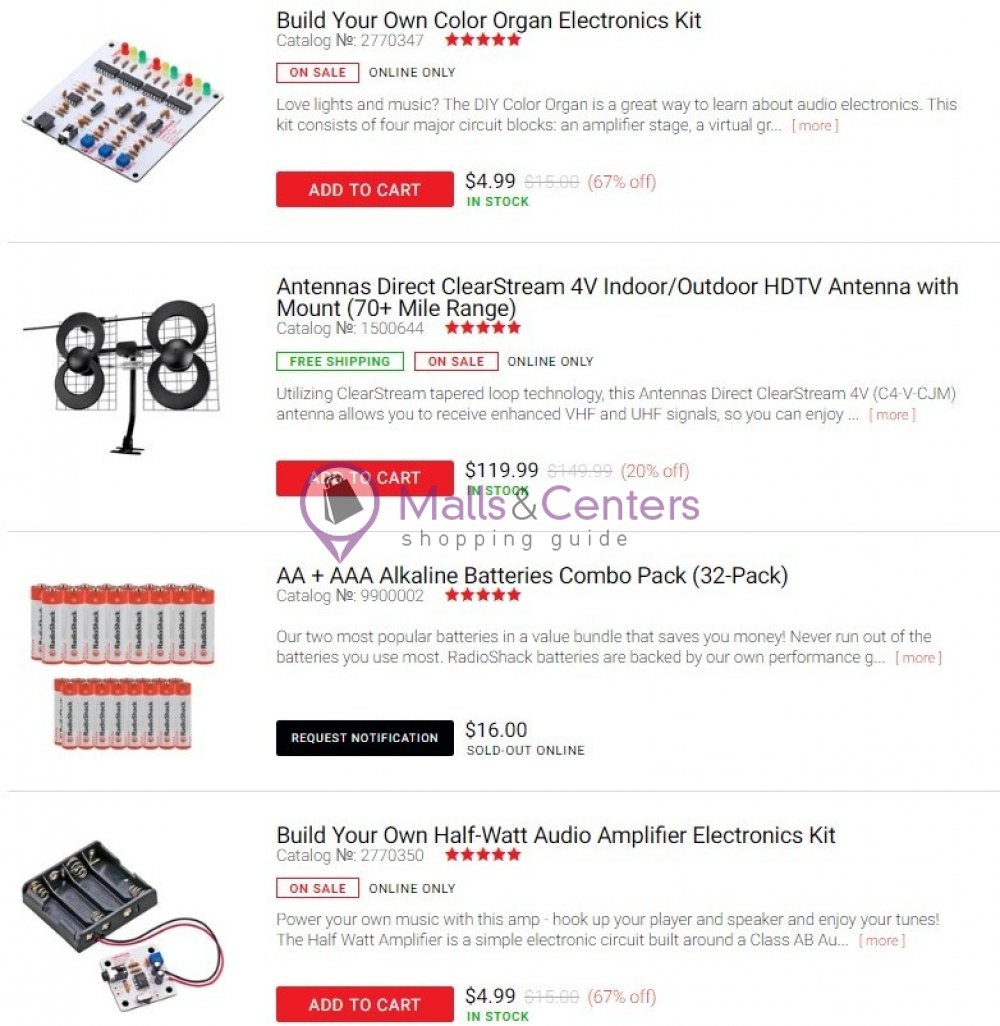 Radio Shack Weekly Ad - sales & flyers specials - MallsCenters