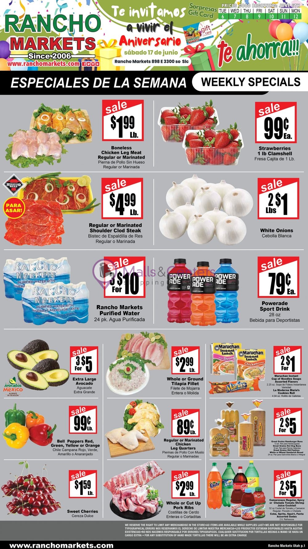 Rancho Markets Weekly ad valid from 06/06/2023 to 06/12/2023 - MallsCenters