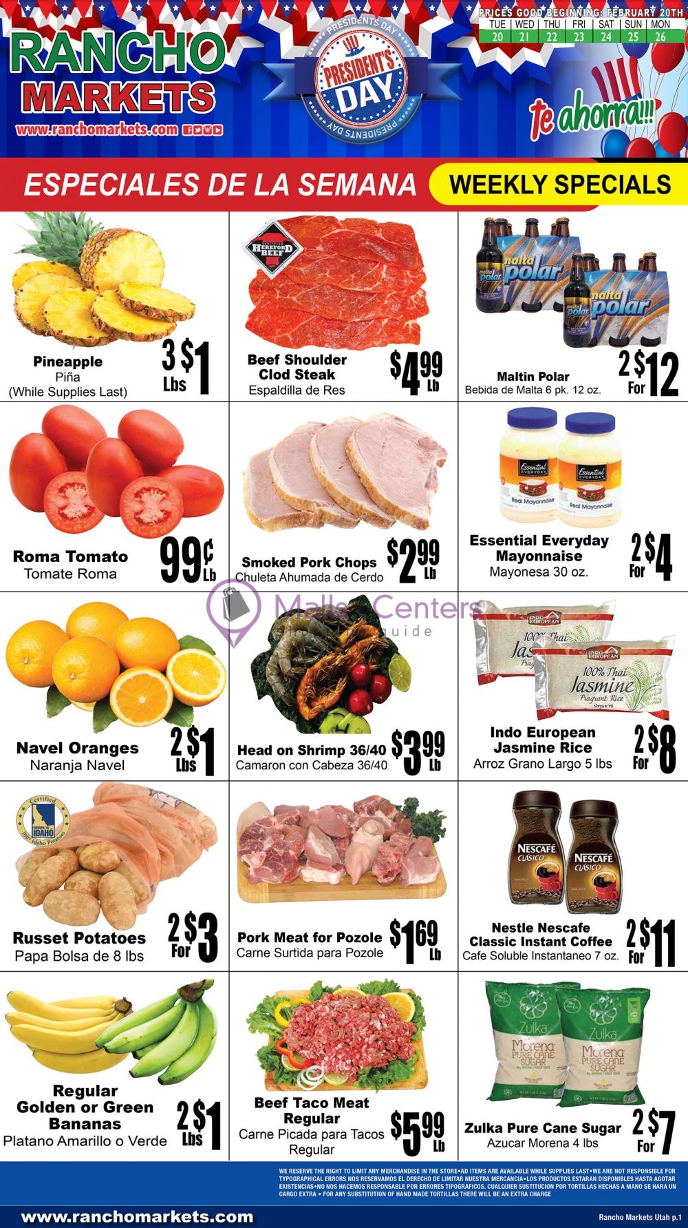 Rancho Markets Weekly Ad, from Tue, 2/20/2024 - sales & flyers specials ...
