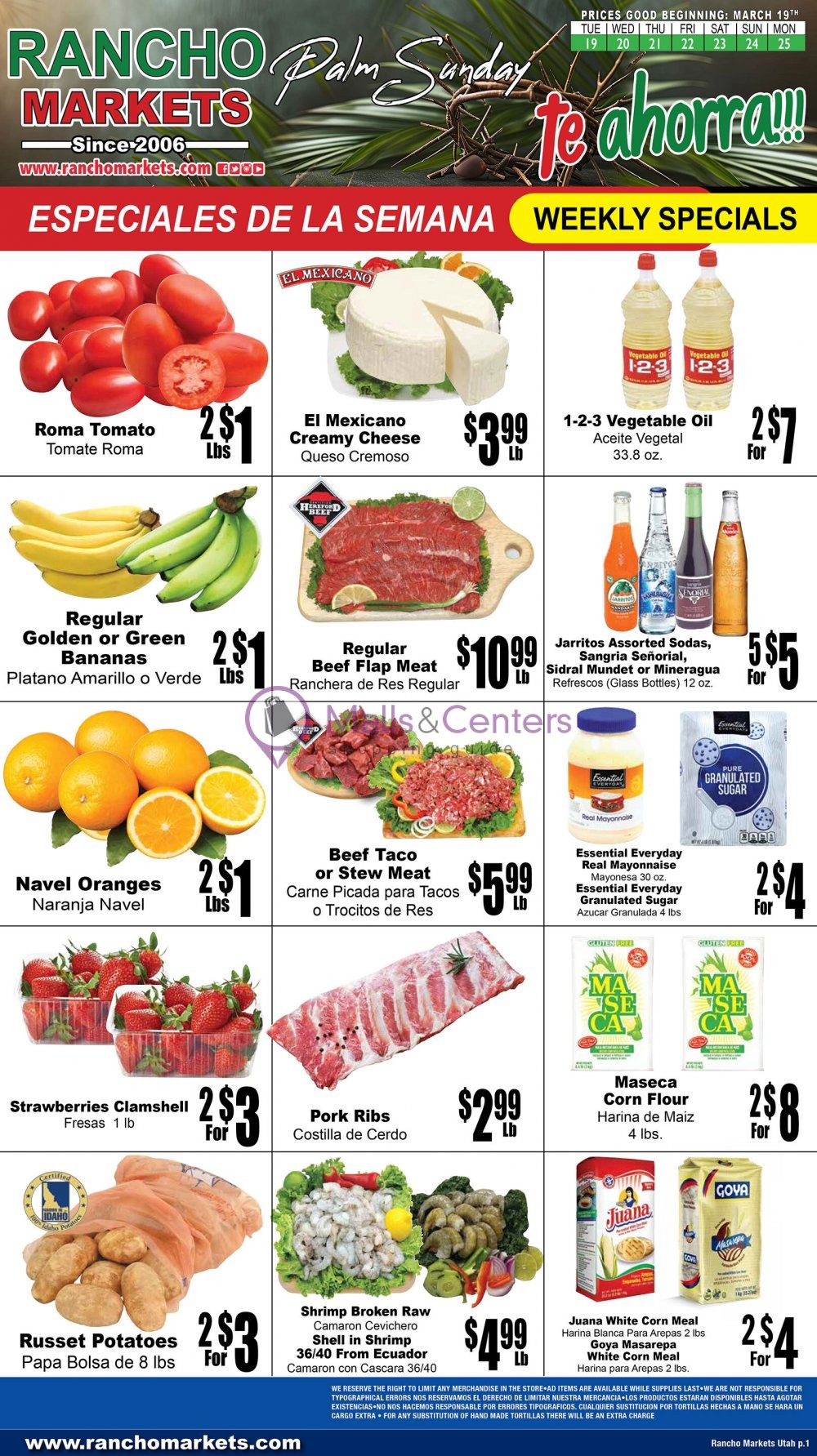 Rancho Markets Weekly Ad, from Tue, 3/19/2024 - sales & flyers specials ...