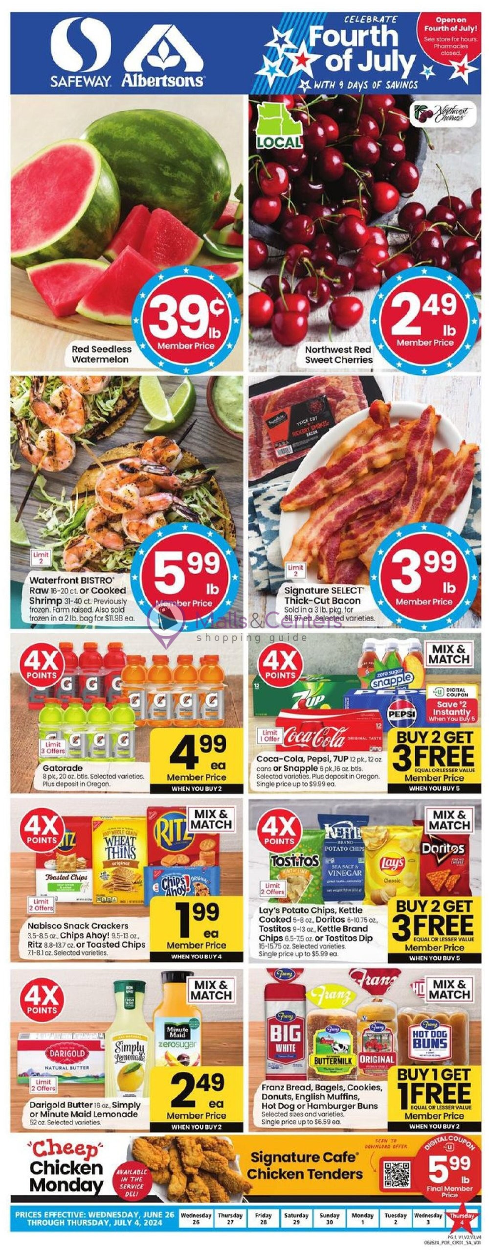Safeway Weekly ad valid from 06/26/2024 to 07/04/2024 - MallsCenters