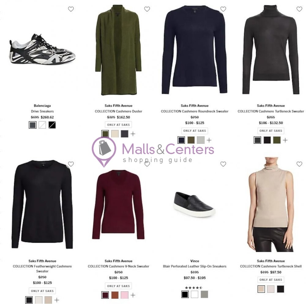Saks Fifth Avenue Weekly Ad - sales & flyers specials - MallsCenters