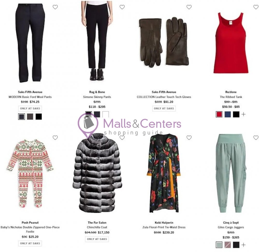 Saks Fifth Avenue Weekly Ad - sales & flyers specials - MallsCenters