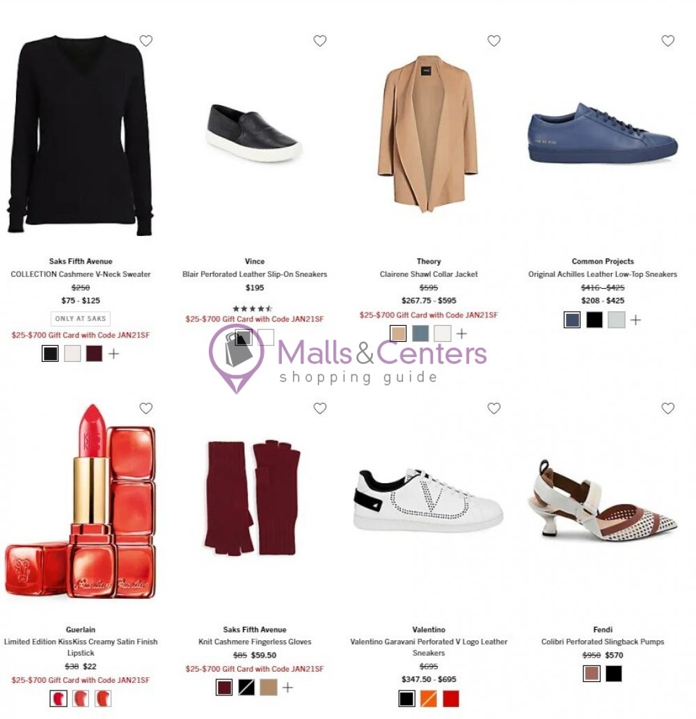 Saks Fifth Avenue Weekly Ad - sales & flyers specials - MallsCenters