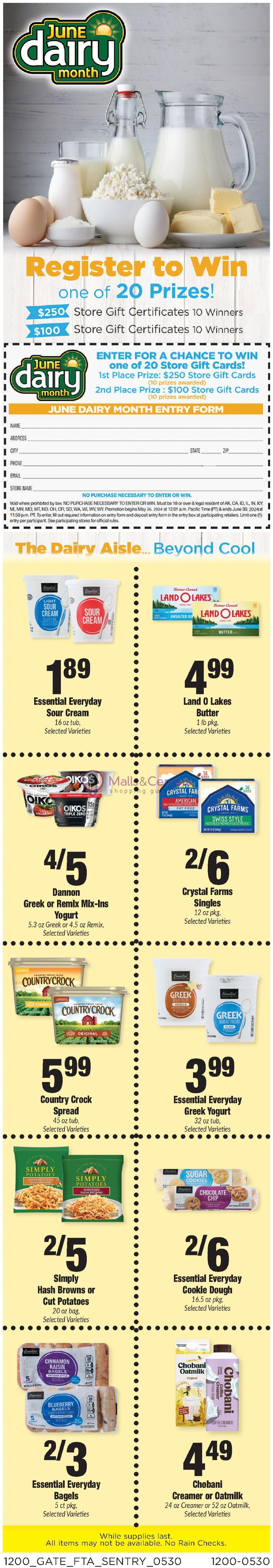Sentry Foods Weekly ad valid from 05/30/2024 to 06/06/2024 - MallsCenters
