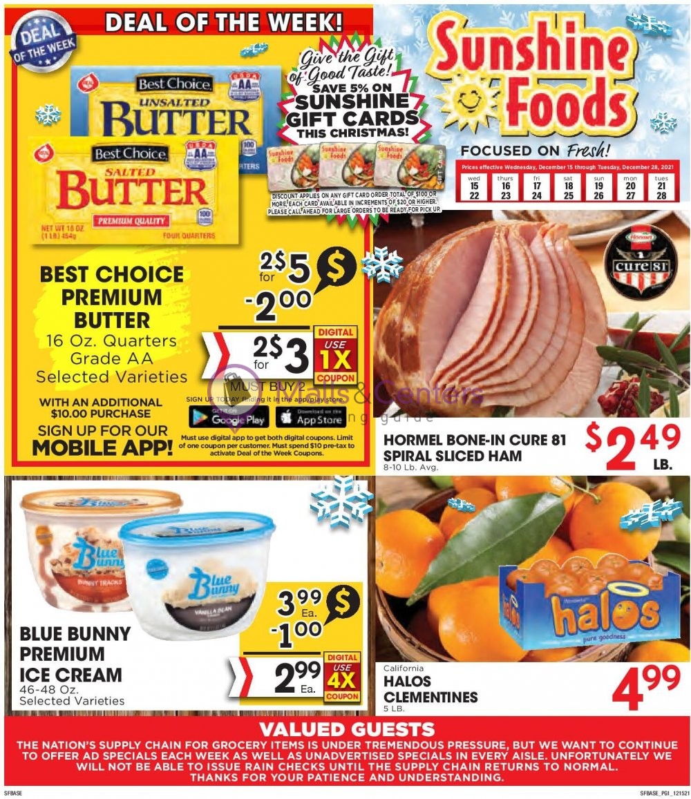 Sunshine Foods Weekly Ad - sales & flyers specials - MallsCenters