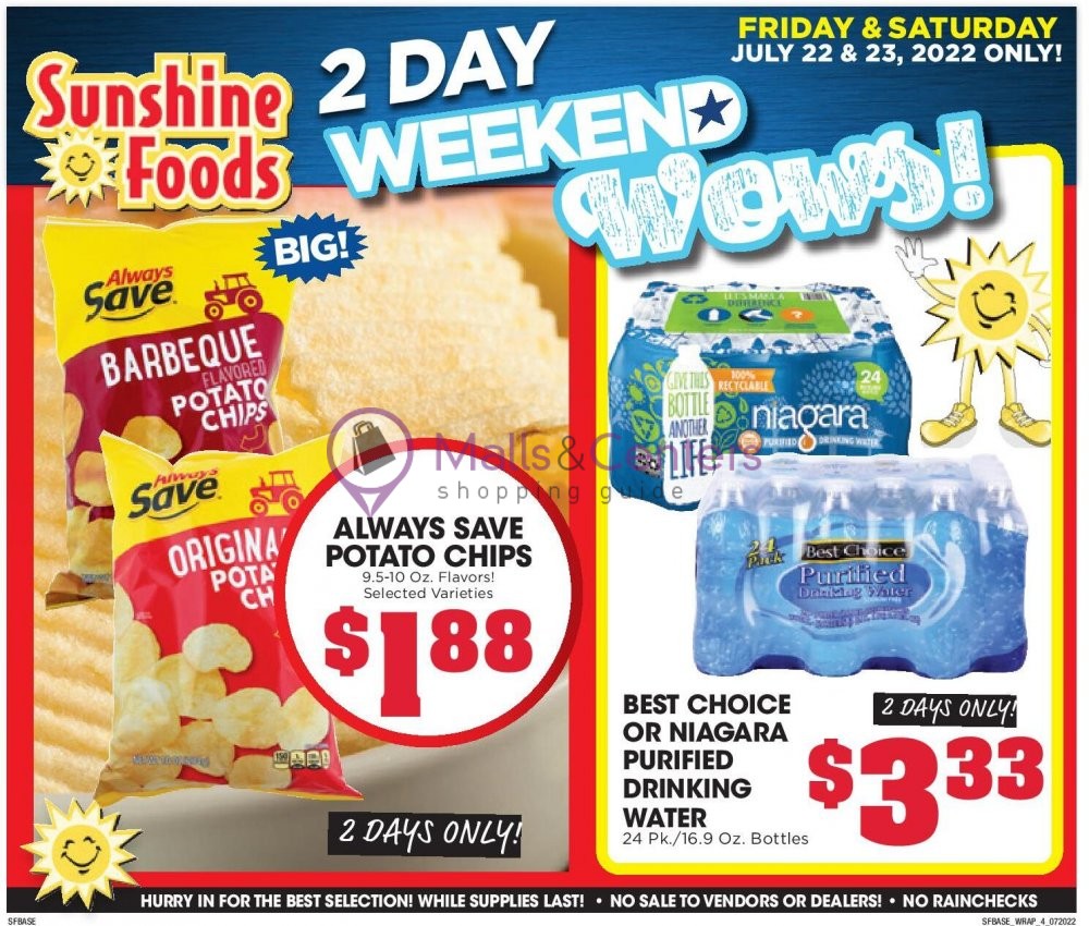 Sunshine Foods Weekly Ad - sales & flyers specials - MallsCenters