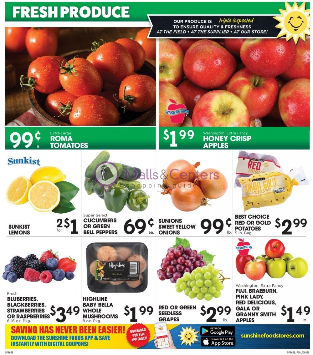 Sunshine Foods Weekly Ad - sales & flyers specials - MallsCenters