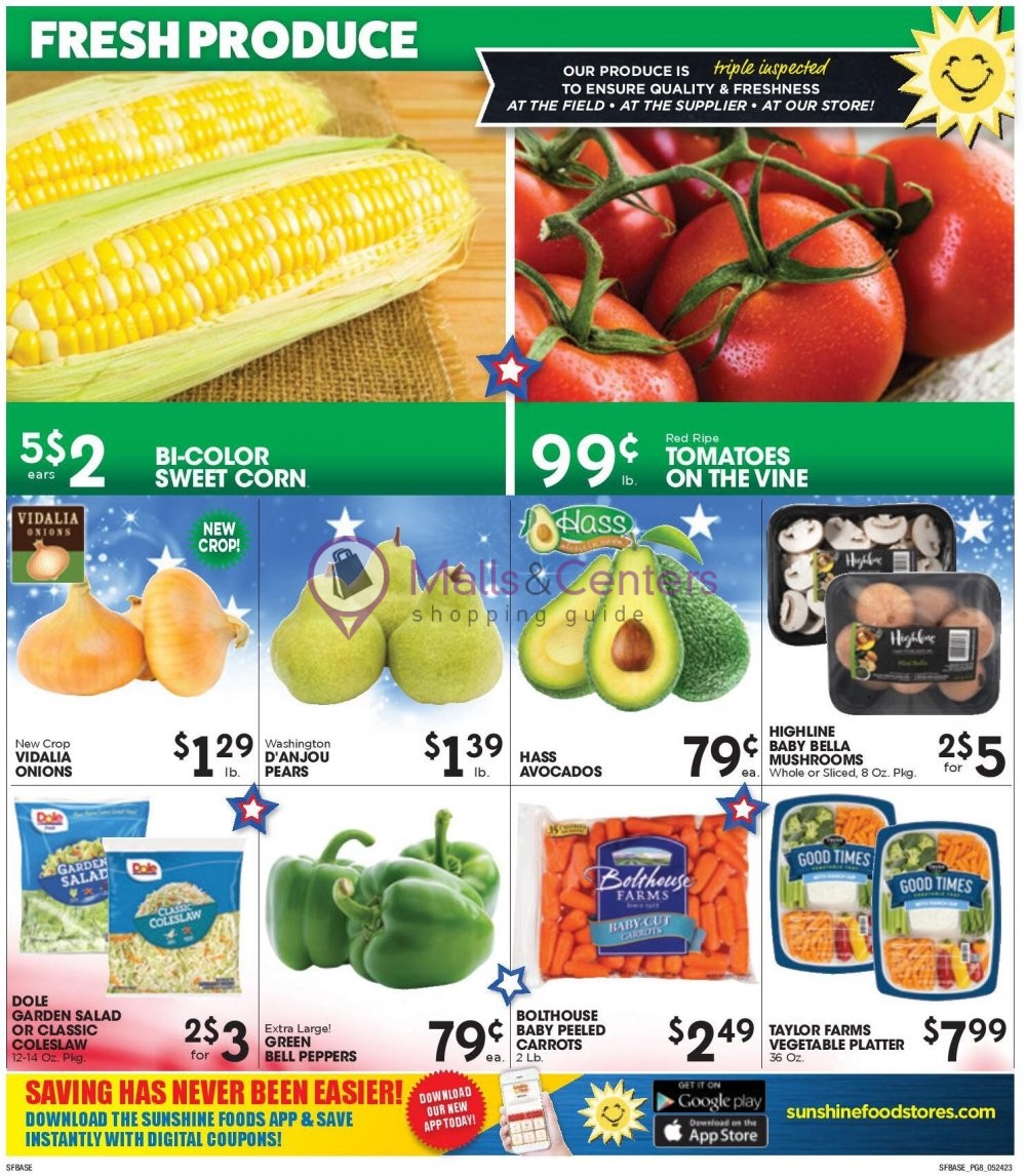 Sunshine Foods Weekly ad valid from 05/24/2023 to 05/30/2023 - MallsCenters