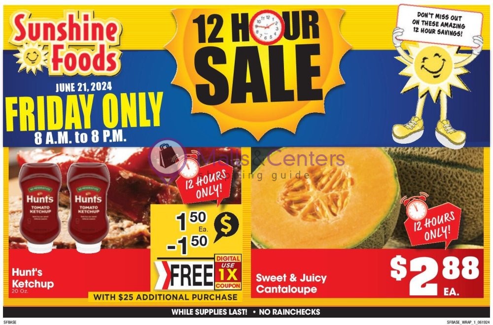 Sunshine Foods Weekly ad valid from 06/19/2024 to 06/25/2024 - MallsCenters