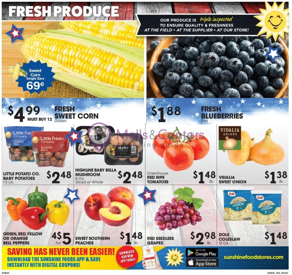 Sunshine Foods Weekly ad valid from 05/22/2024 to 05/28/2024 - MallsCenters