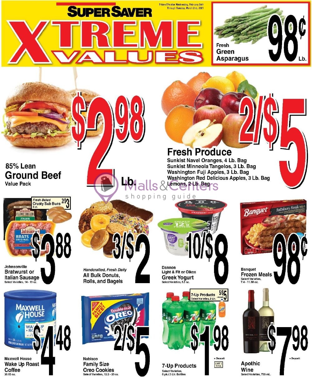 Super Saver Weekly Ad - sales & flyers specials - MallsCenters