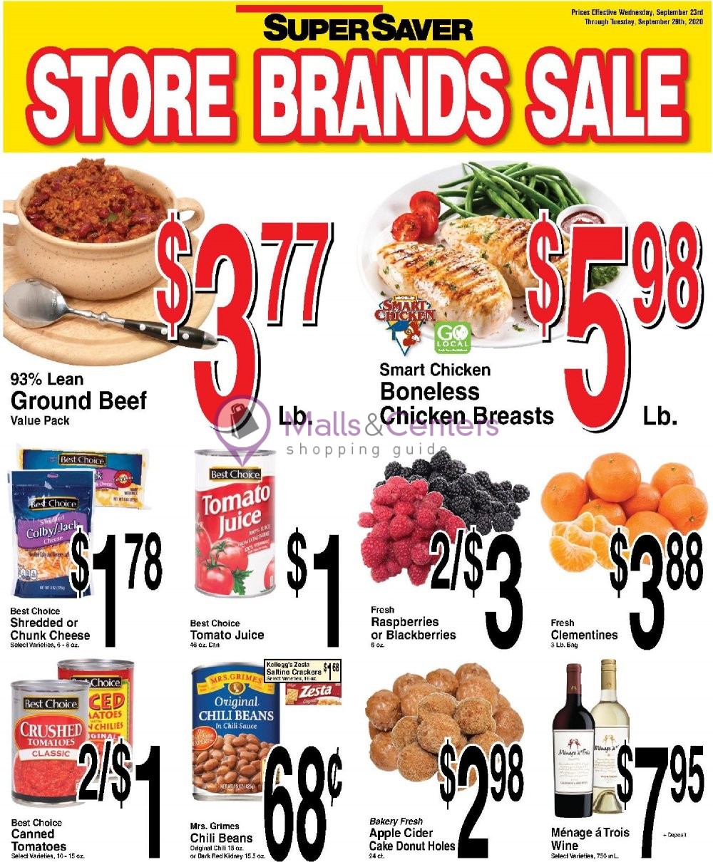 Super Saver Weekly Ad - sales & flyers specials - MallsCenters