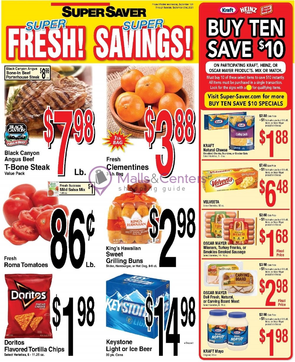 Super Saver Weekly Ad - sales & flyers specials - MallsCenters