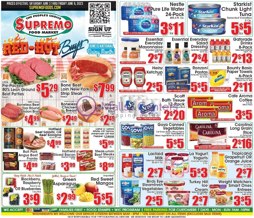 Supremo Food Market Weekly ad valid from 06/03/2023 to 06/09/2023 - MallsCenters