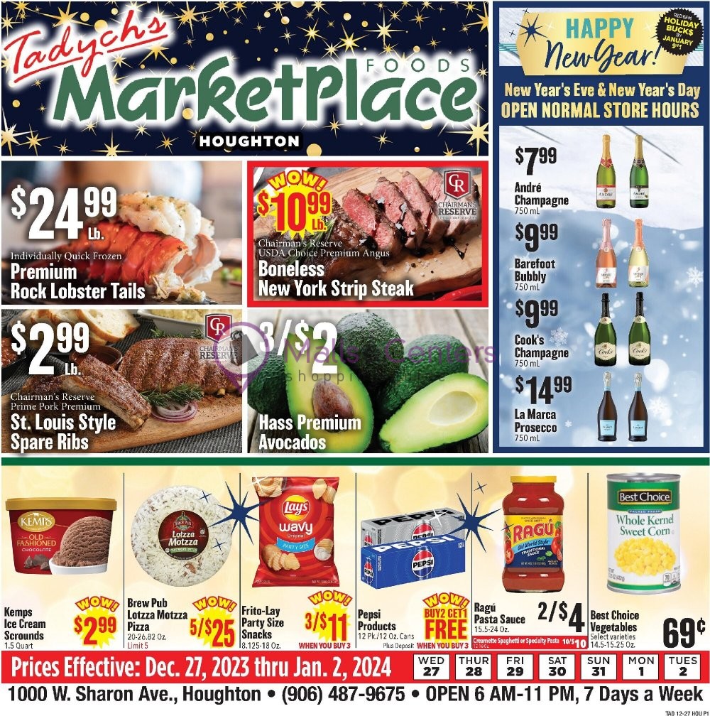 Tadych’s Weekly Ad, from Wed, 12/27/2023 - sales & flyers specials ...