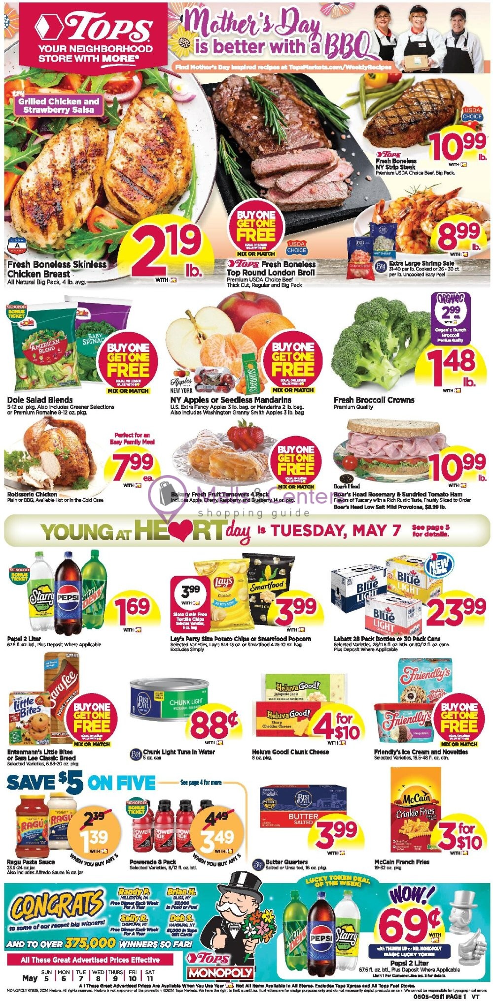 Tops Markets Weekly ad valid from 05/05/2024 to 05/11/2024 - MallsCenters