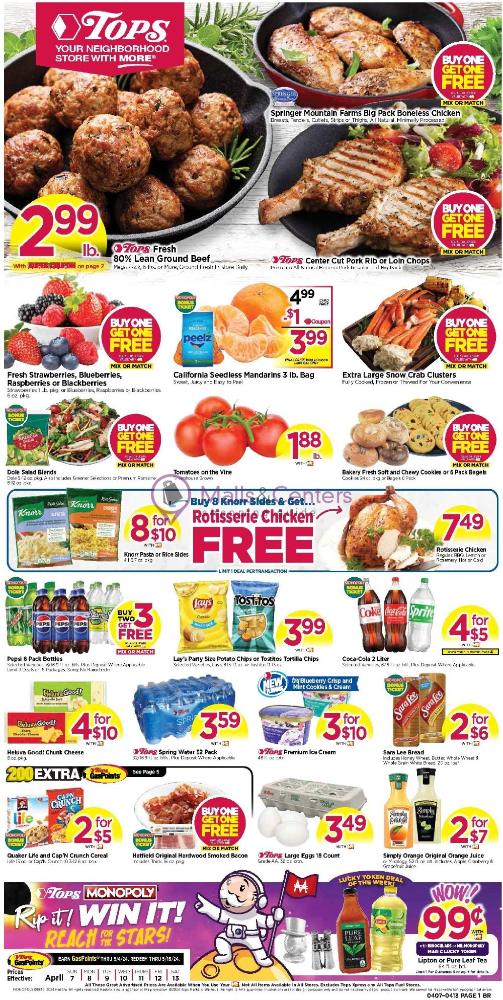 Tops Markets Weekly ad valid from 04/07/2024 to 04/13/2024 - MallsCenters