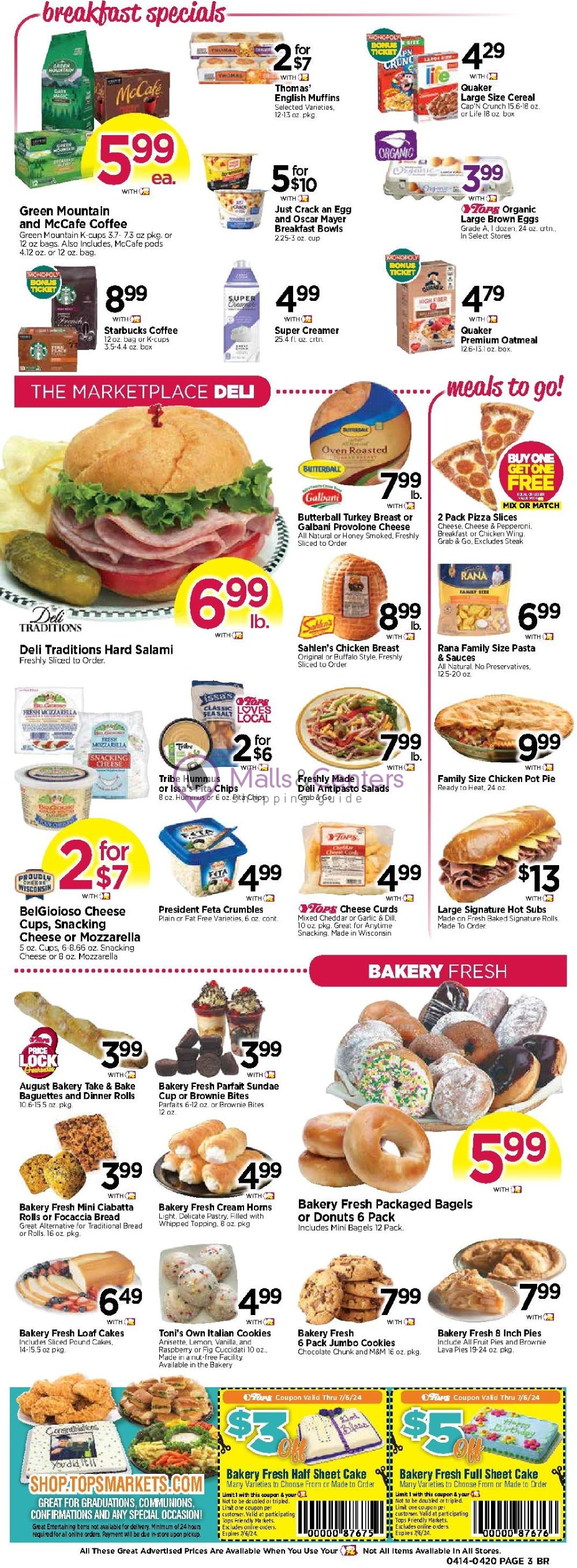 Tops Markets Weekly ad valid from 04/14/2024 to 04/20/2024 - MallsCenters