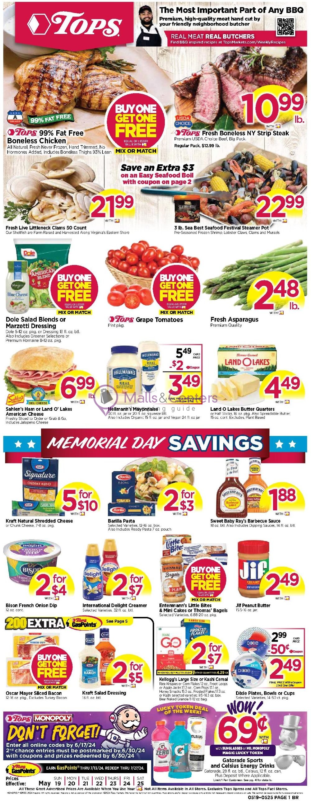 Tops Markets Weekly ad valid from 05/19/2024 to 05/25/2024 - MallsCenters
