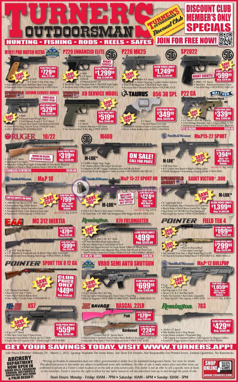 Turner's Outdoorsman Weekly Ad - sales & flyers specials - MallsCenters
