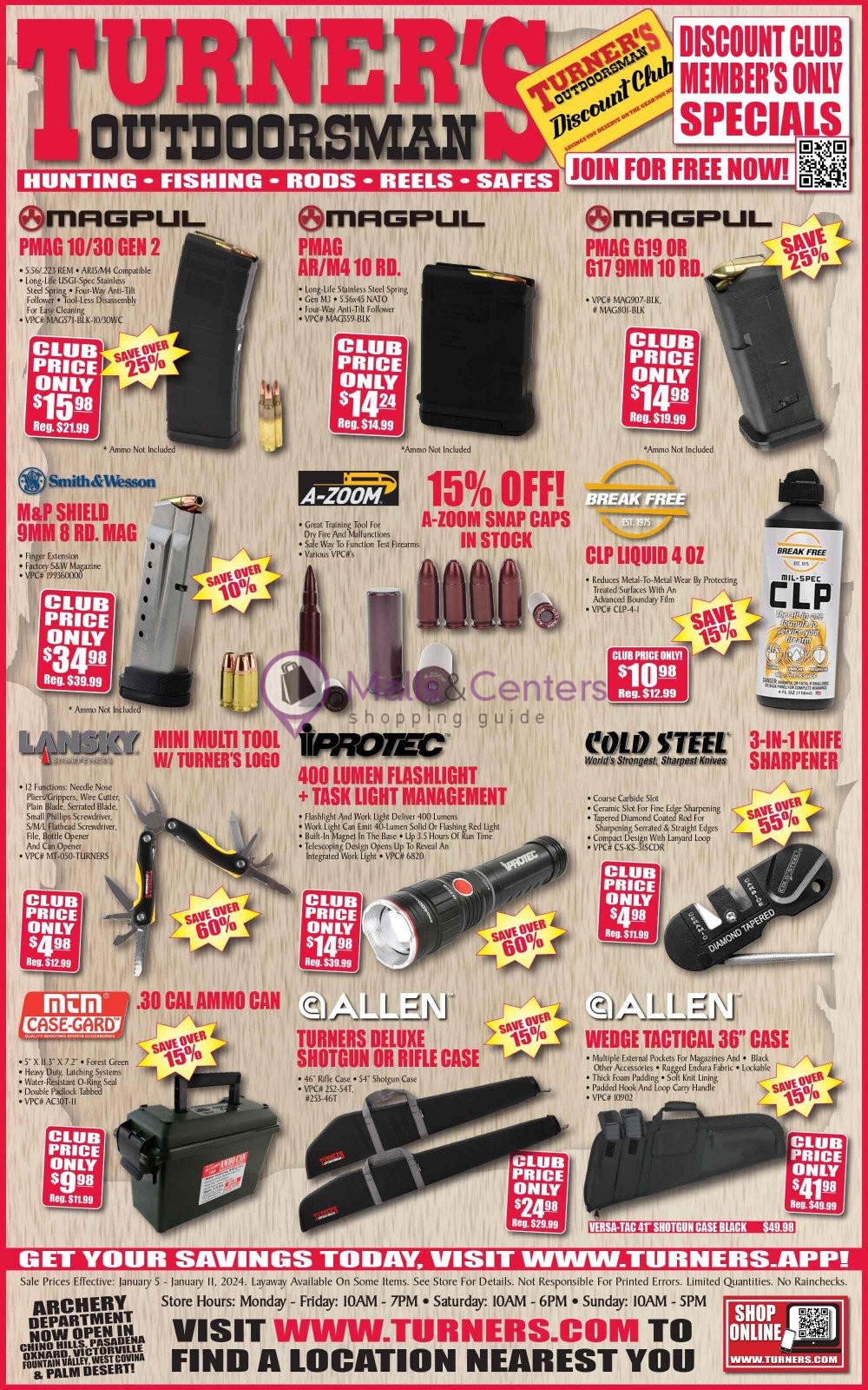 Turner's Outdoorsman Weekly ad valid from 01/05/2024 to 01/11/2024 ...