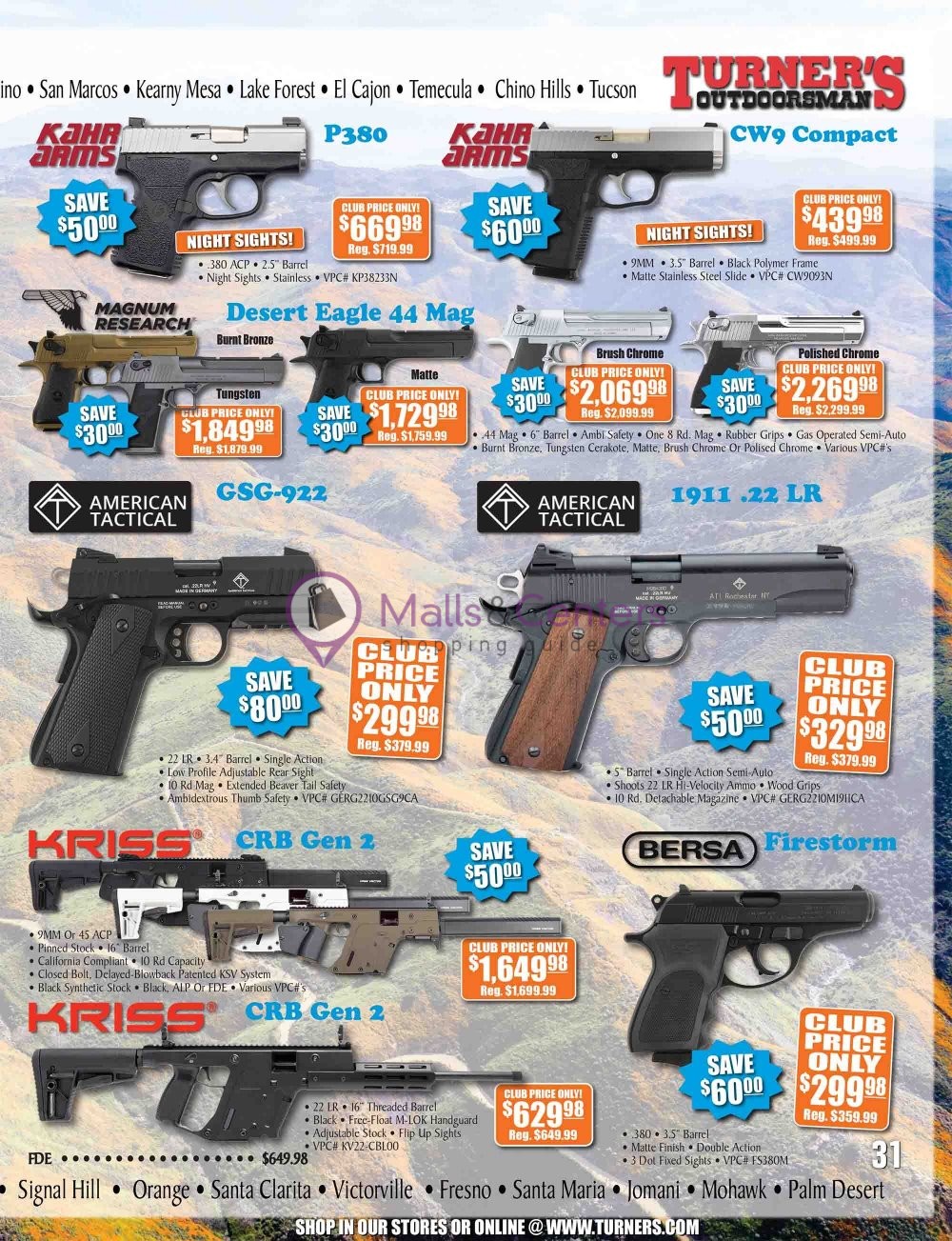 Turner's Outdoorsman Weekly Ad - sales & flyers specials - MallsCenters