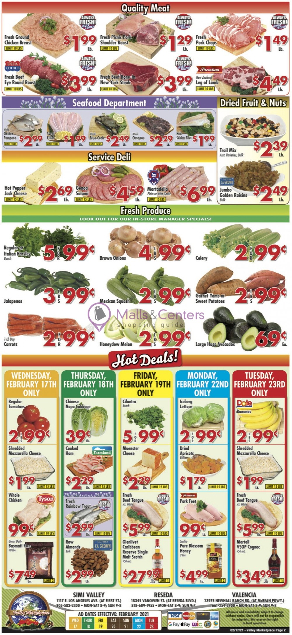 Valley Marketplace Weekly Ad - sales & flyers specials - MallsCenters