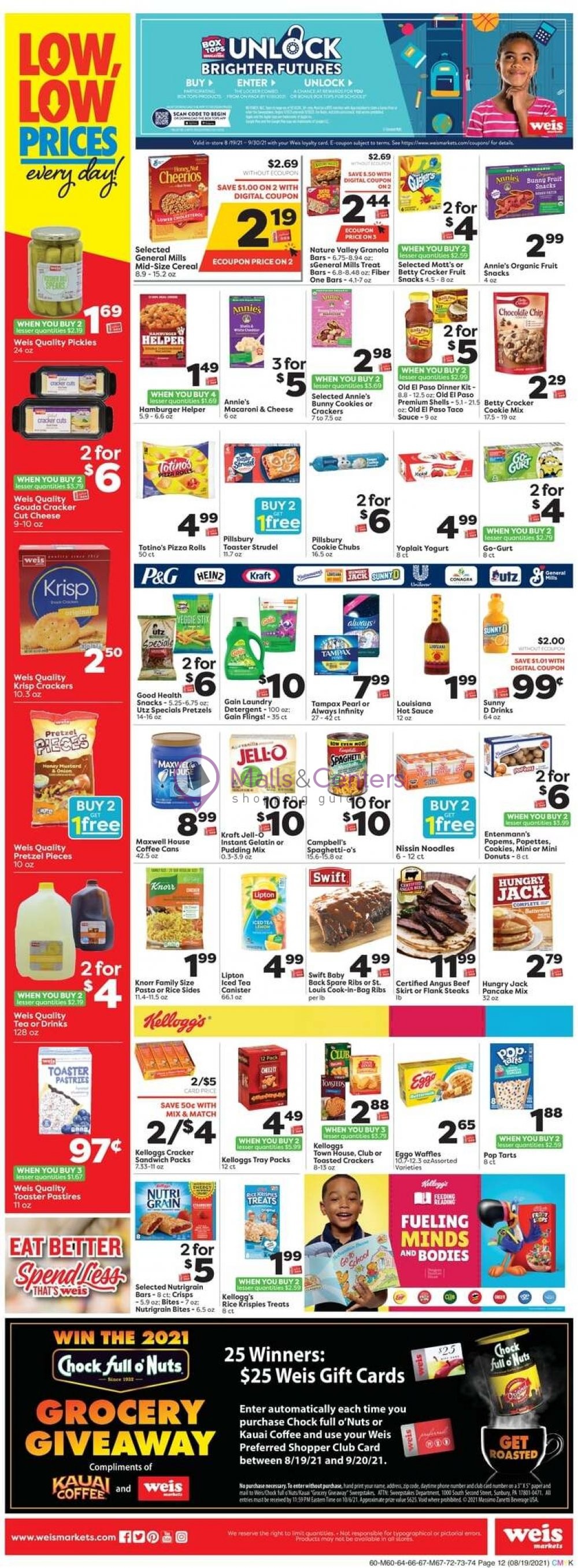 Weis Markets Weekly Ad - sales & flyers specials - MallsCenters